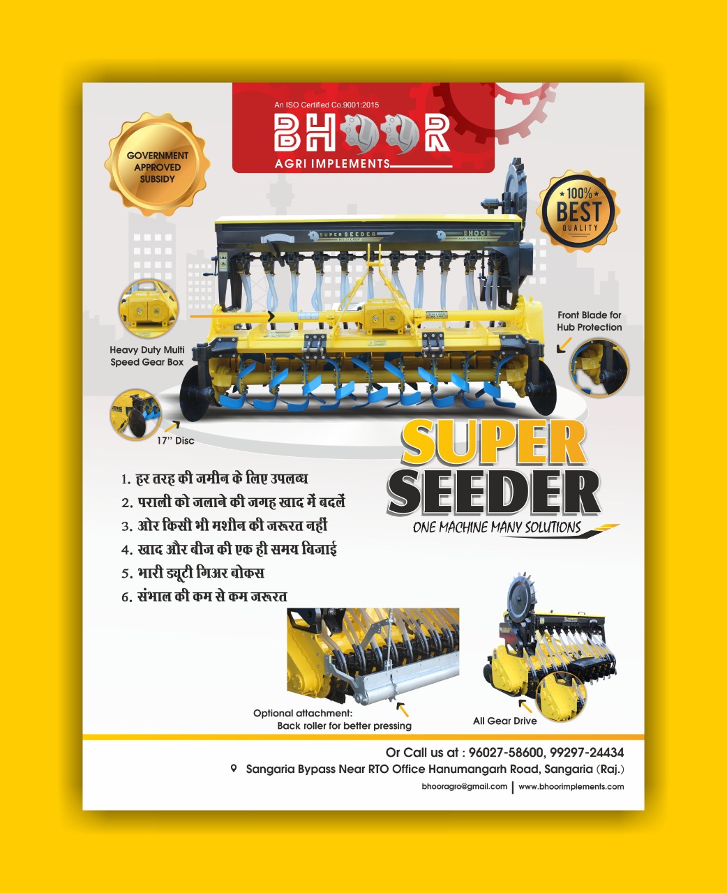 SUPER SEEDER – Bhoor Singh Agri Implements